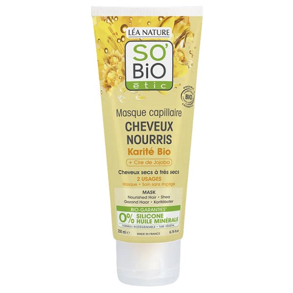 Masque capillaire cheveux nourris Karité BIO - So' Bio ETIC – GOJI MAROC